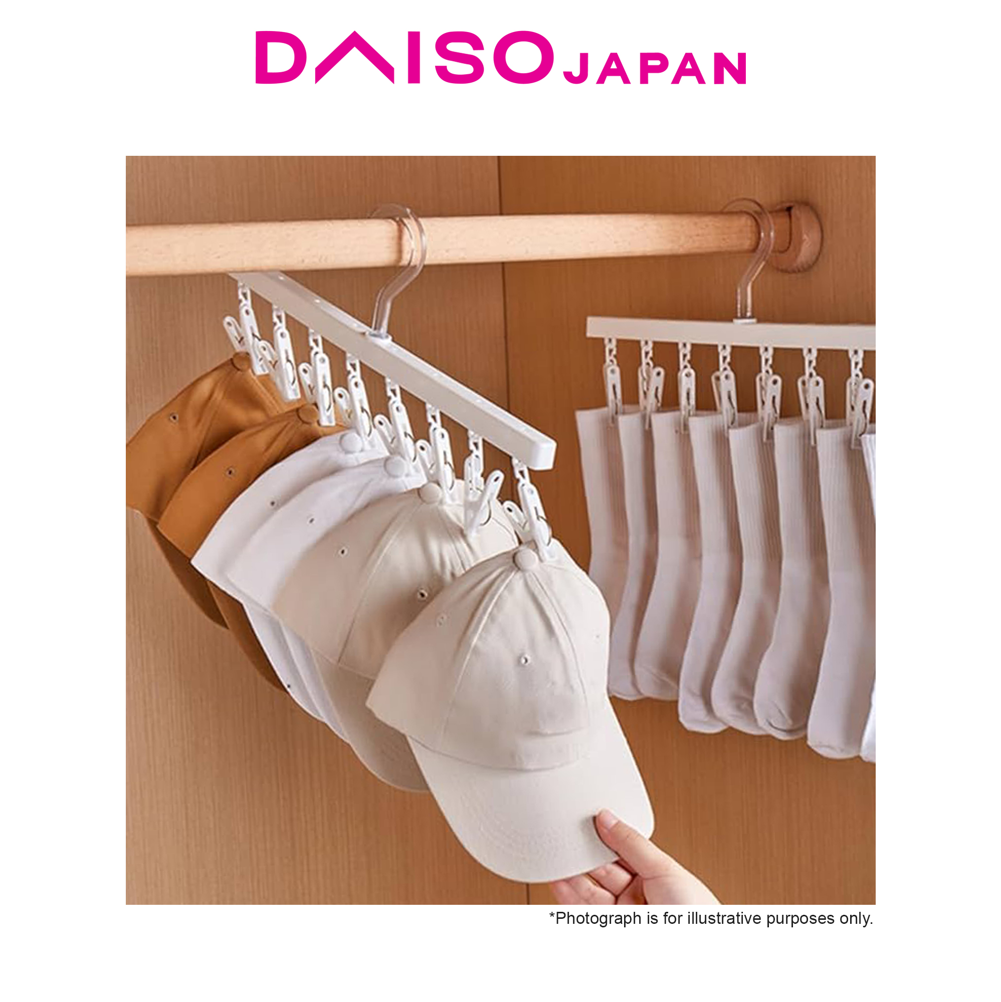 Daiso Clothespin Hanger (8 clips) | Shopee Philippines