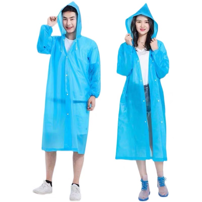 Portable EVA Raincoat Waterproof Reusable Adult Size Raincoat Outdoor ...
