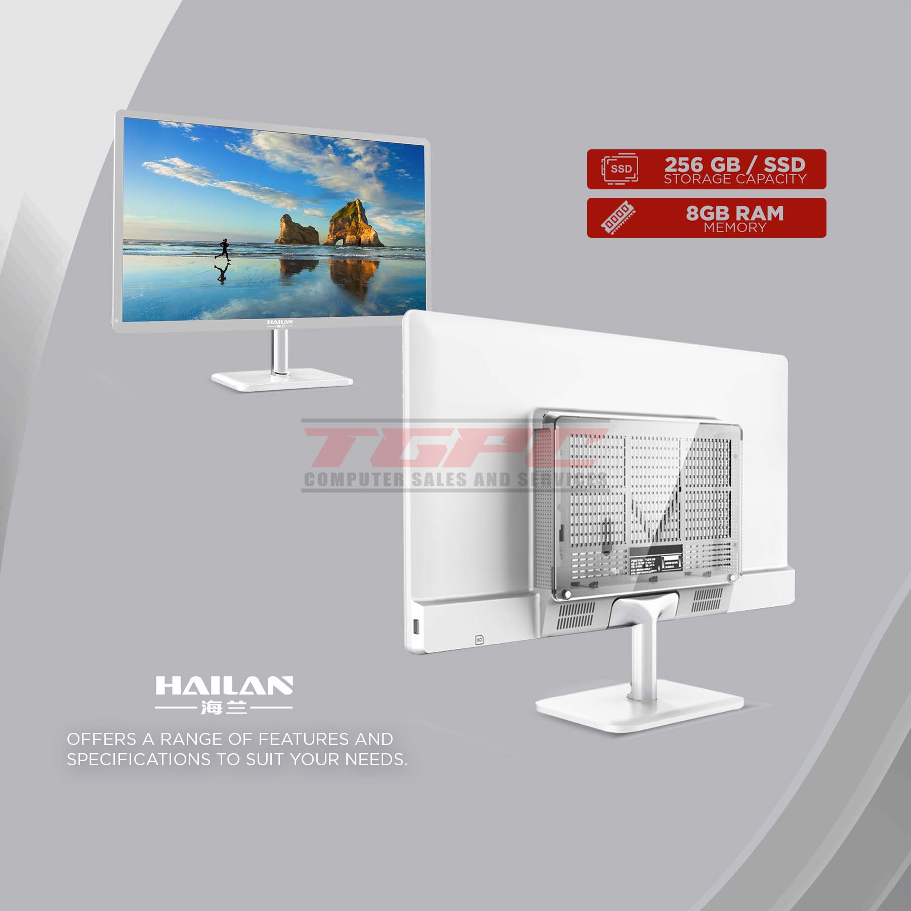 All in one PC Viewpaker Ryzen 3, i5 7th Generation AOC 24 inches ...