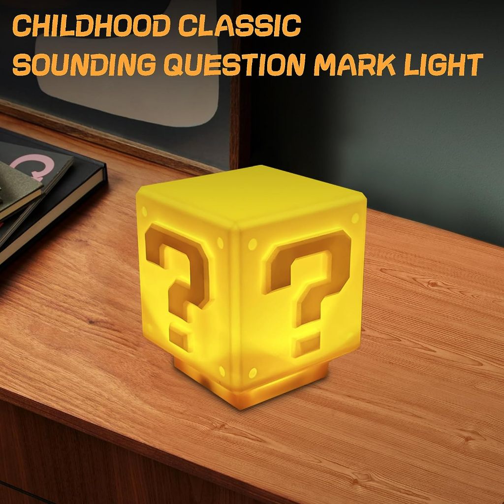 Zeus x Super Mario Lamp LED Question Mark Brick Night Light USB ...