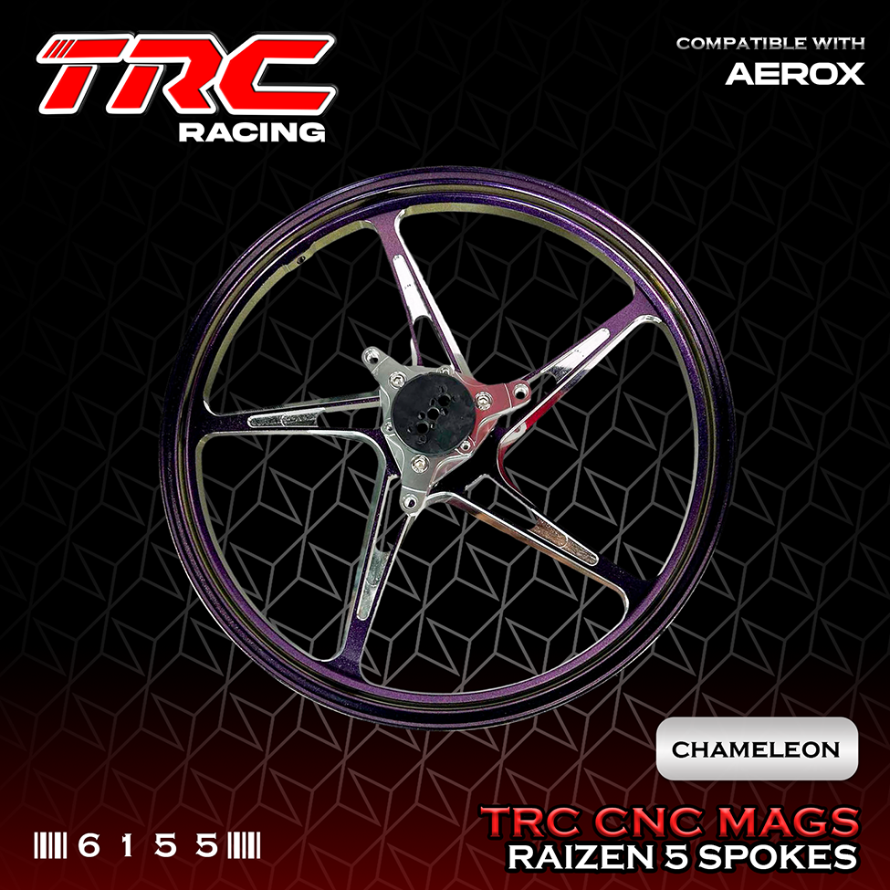TRC CNC Mags Raizen 5 Spokes (1.6 F x 1.6 R x 17) Malaysian Concept for ...
