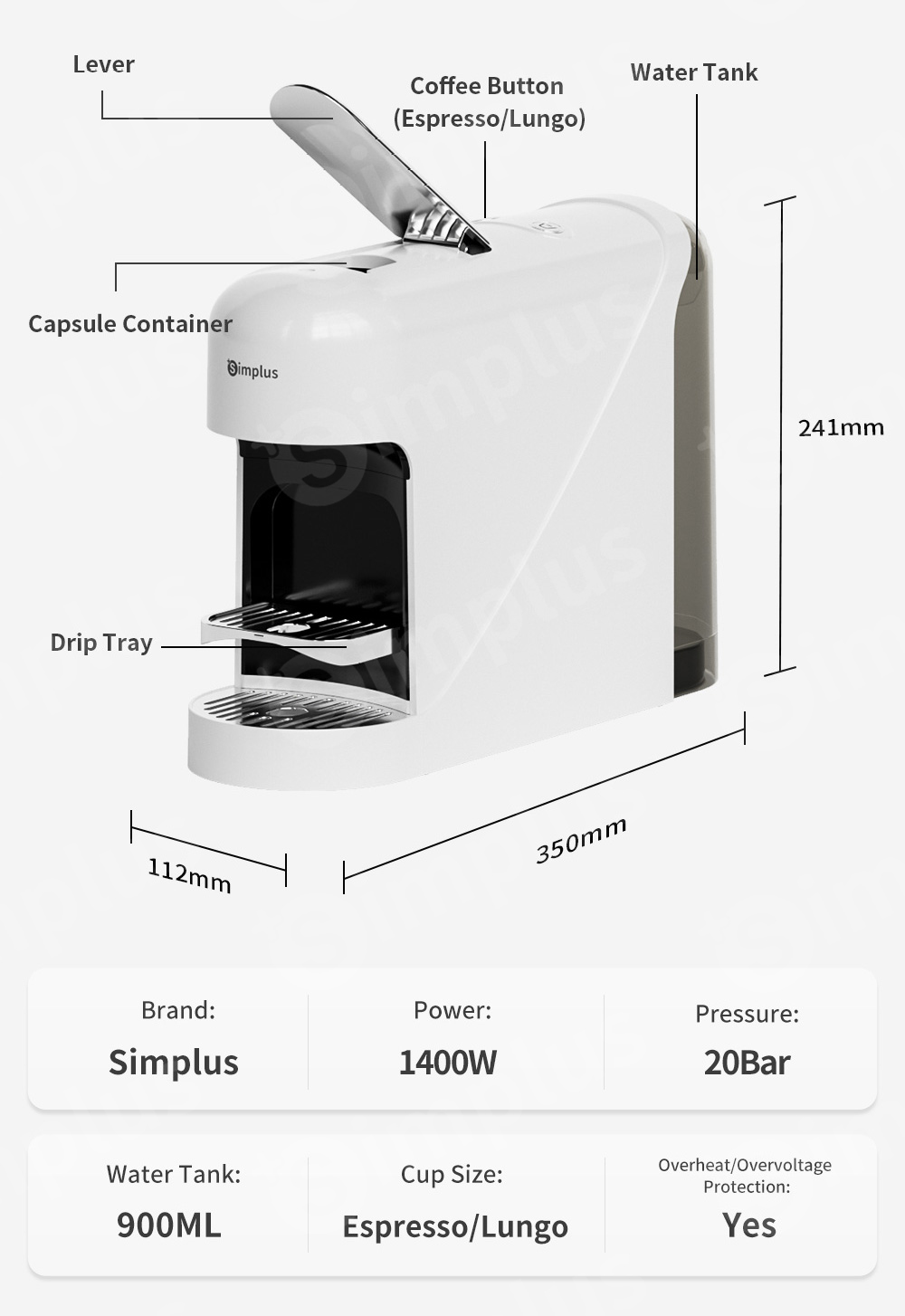Simplus Coffee Maker Coffee Machine | Shopee Philippines