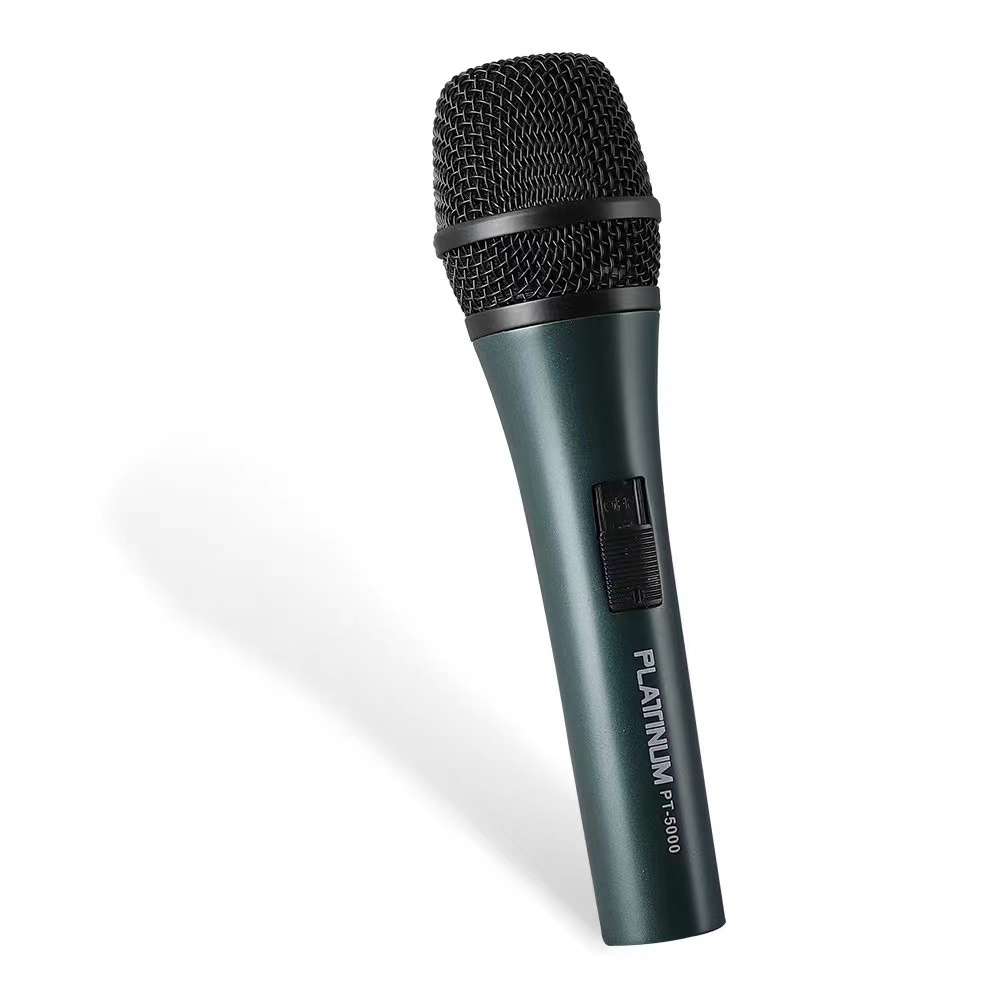 LMJ Karaoke High-End Dynamic Wired Mic PT-5000 Platinum Heavy Duty Wired Microphone (8Meters ...