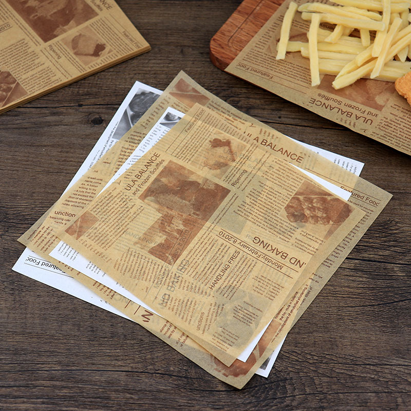 100pcs Greaseproof Food Paper/Food Liner-Burger Wax Paper Wrapper ...