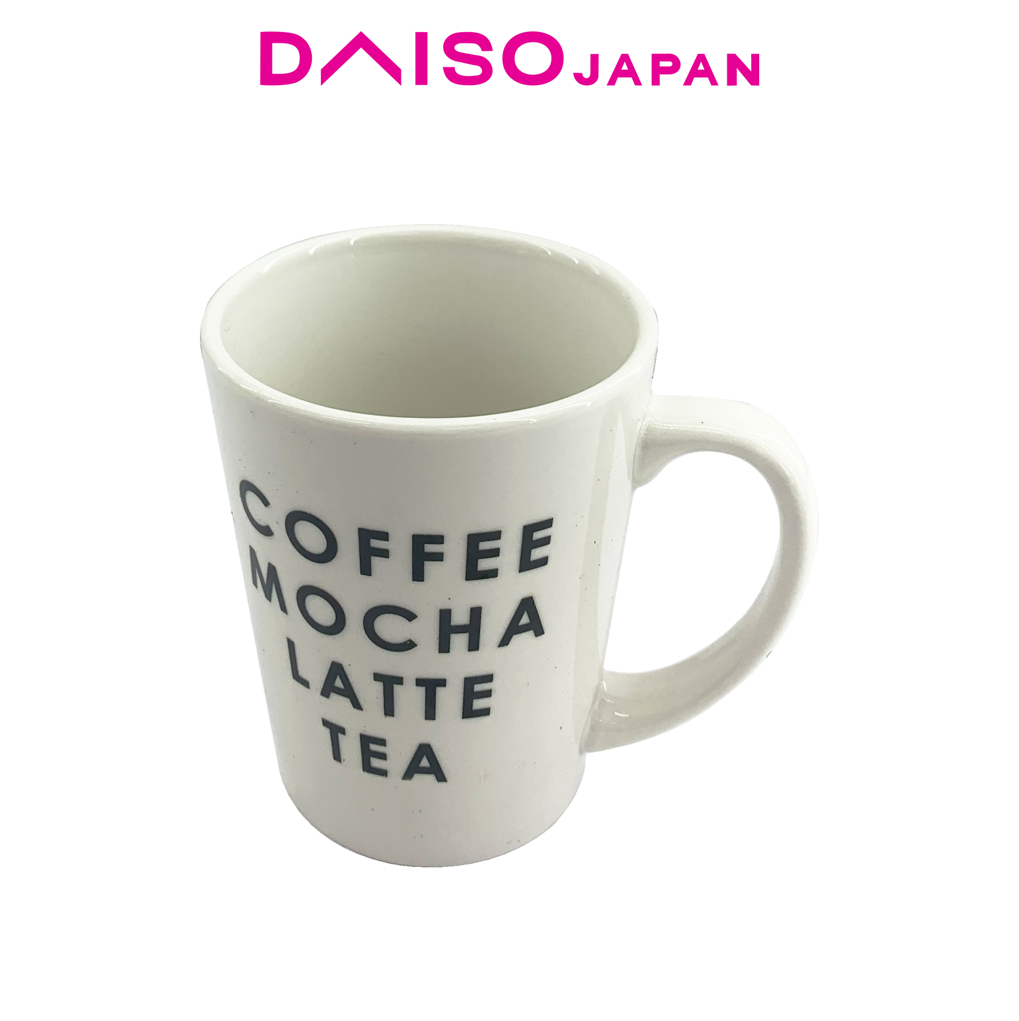 Daiso White Mug with Black Text | Shopee Philippines