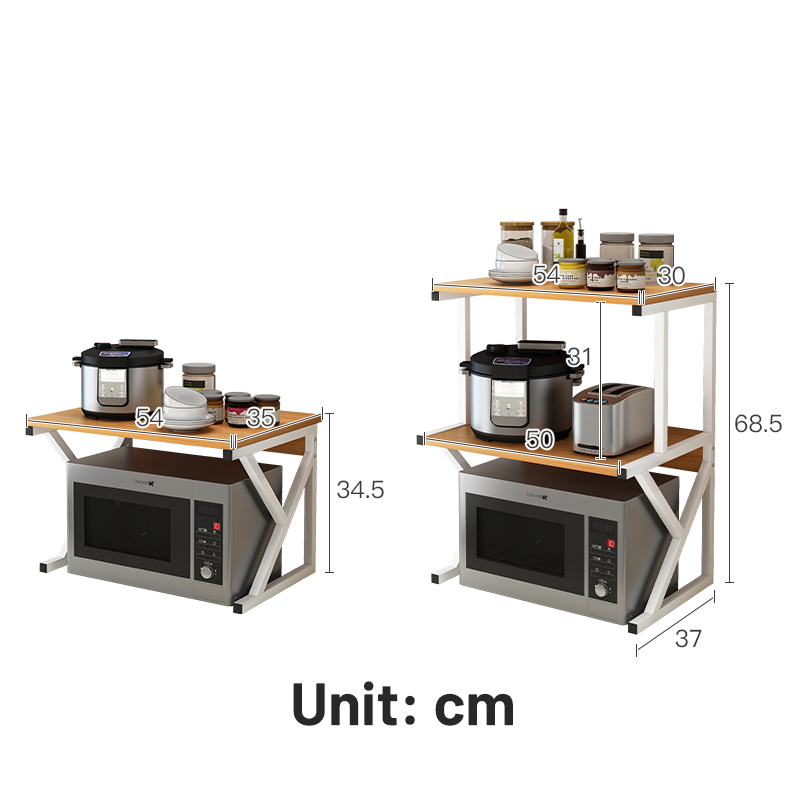 MAXCOOK 1/2 Tiers Kitchen Oven Rack Carbon Steel Microwave Rack ...