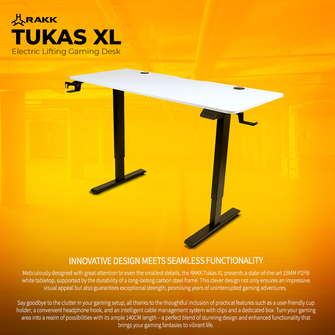 EasyPC | RAKK TUKAS/XL 100cmX60cm/140cmX60cm Gaming Table| Electric ...