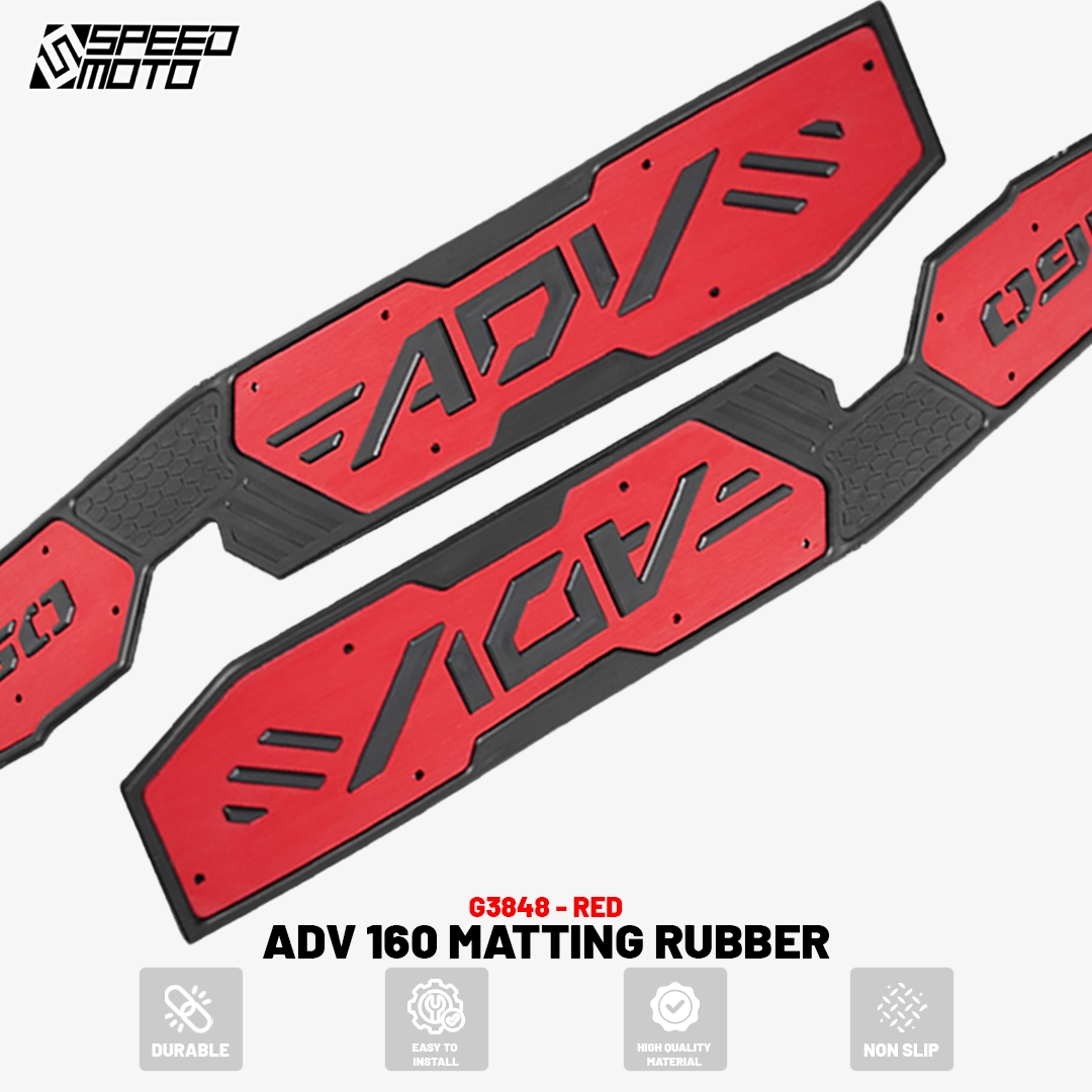 HONDA ADV 160 CNC ALLOY FOOTBOARD RUBBER MATTING WITH WITH BOLTS FOR ...