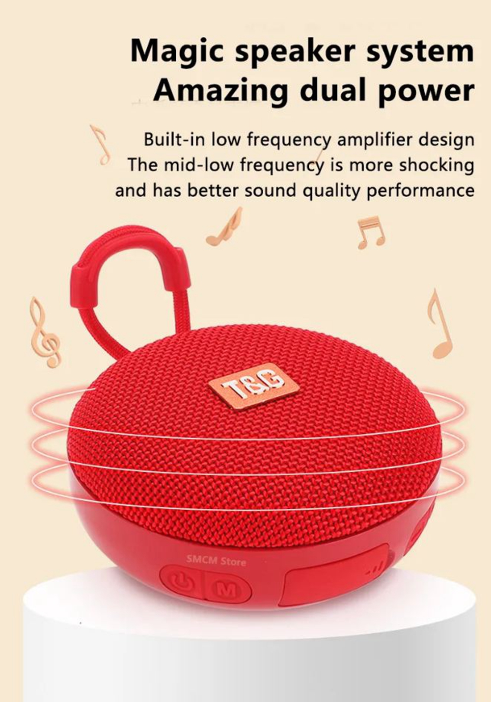 T&G TG-352 TWS Round Portable Wireless Multi Function Outdoor Cycling ...