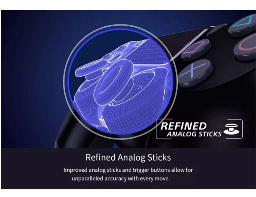 Ovleng Double Motor Wireless Joystick Gamepad Game Controller For P4 ...