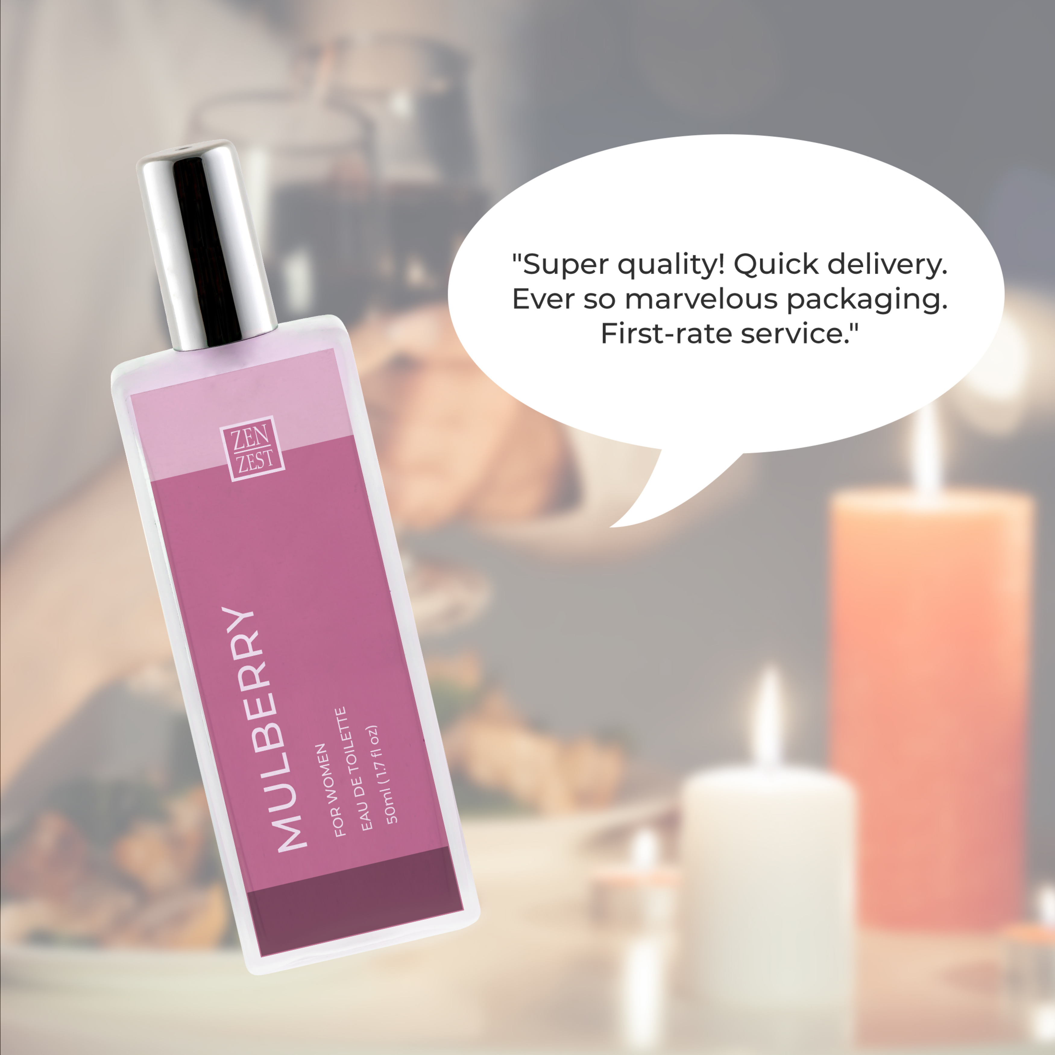 MULBERRY 50ml Long lasting Fruity Fragrance Zen Zest Oil Based Eau De ...
