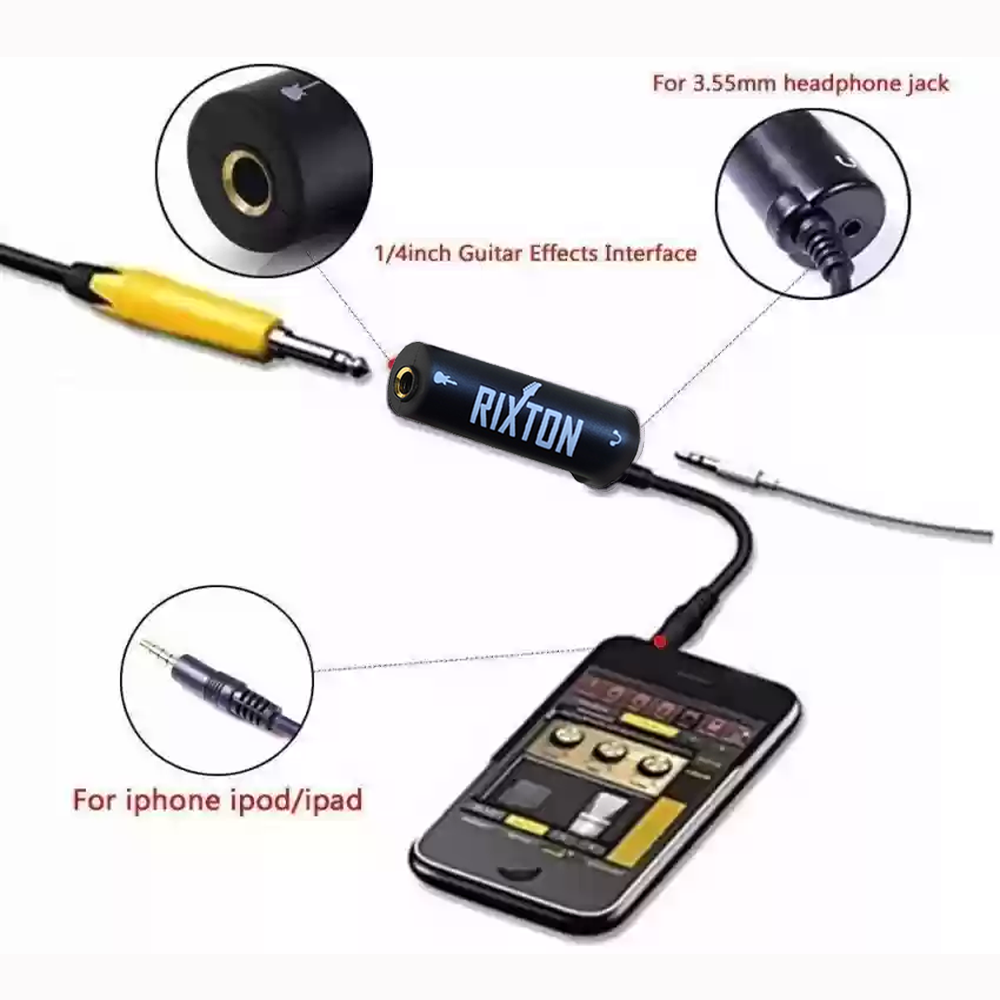 Rixton Music Guitar Audio Interface Converters Effects Guitar Tuner for ...