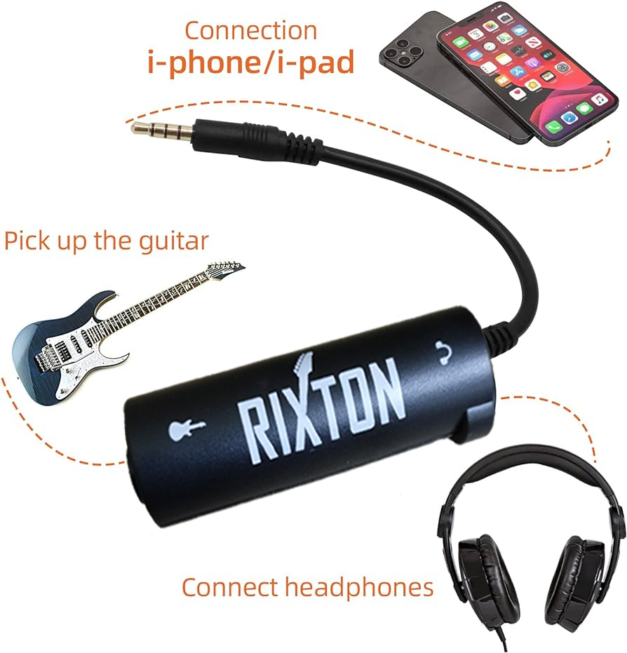 Rixton Music Guitar Audio Interface Converters Effects Guitar Tuner for ...