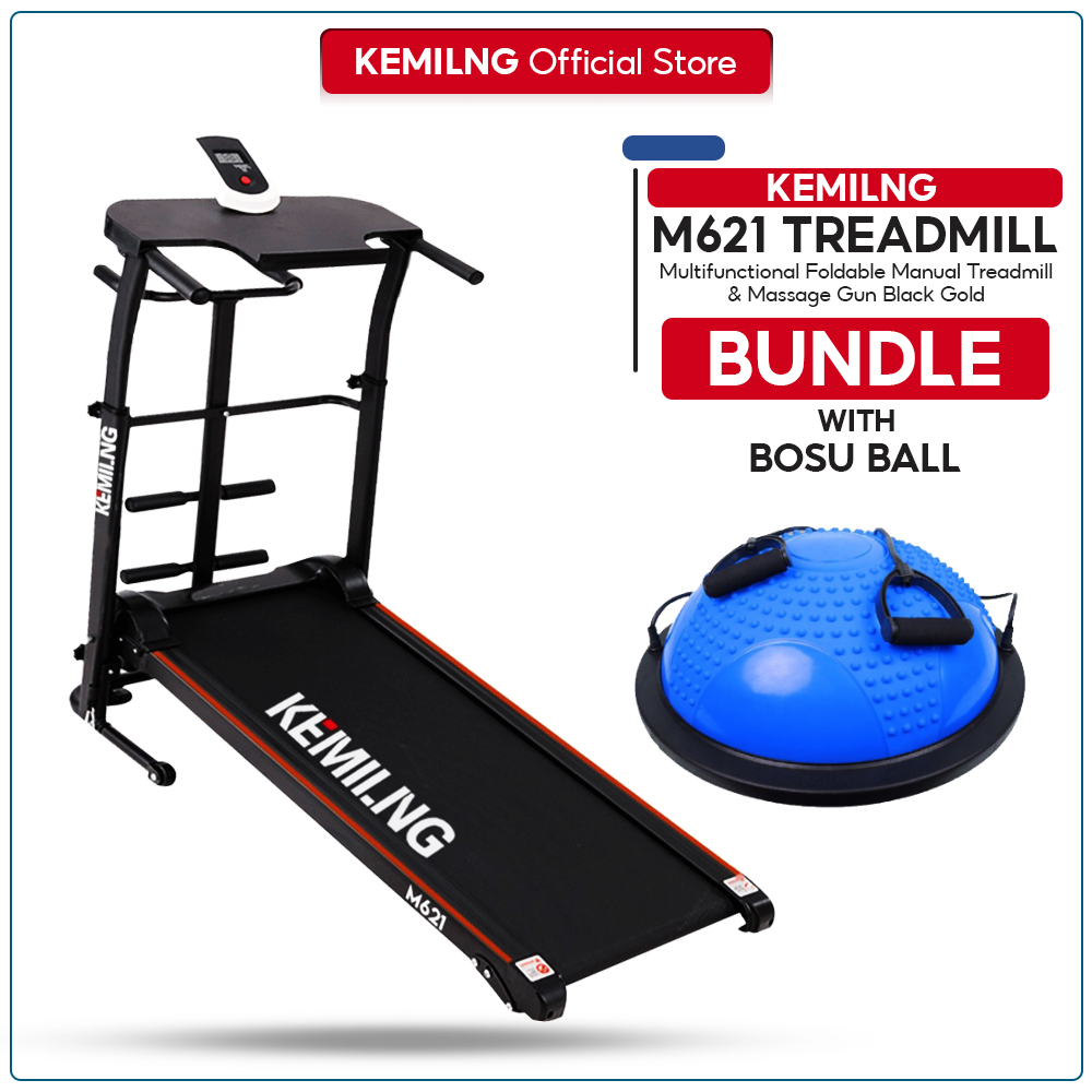 Kemilng M621 Multifunctional Manual Treadmill with Bosu Ball Balance ...