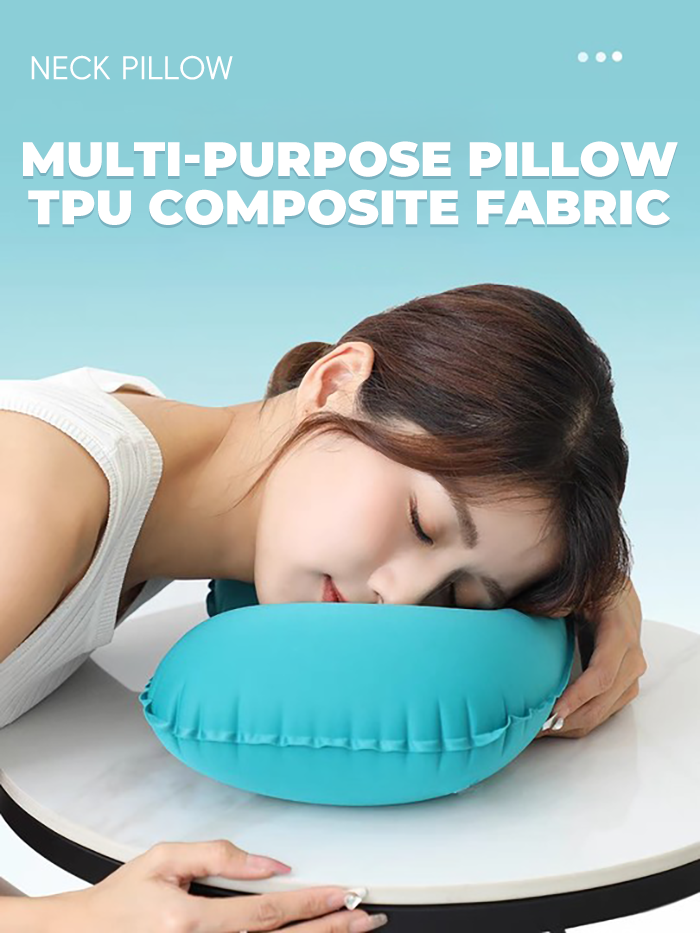 Inflatable Pillow Travel Press Type Air Pillow Cushion Camp Beach Air ...