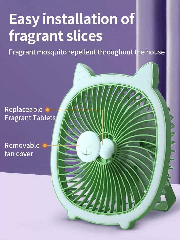 ICON Portable Electric Fan MINI USB Charging Table Lamp Fan For Outdoor ...