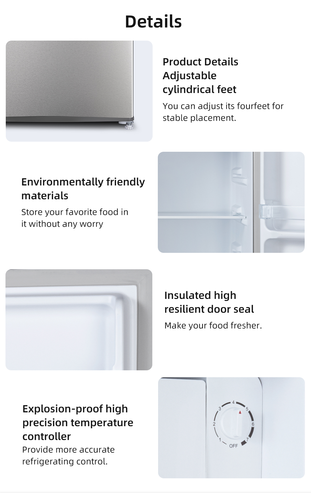 CHiQ 3.5 cu.ft. Single Door Refrigerator CSR04DI with Freezer Mini ...
