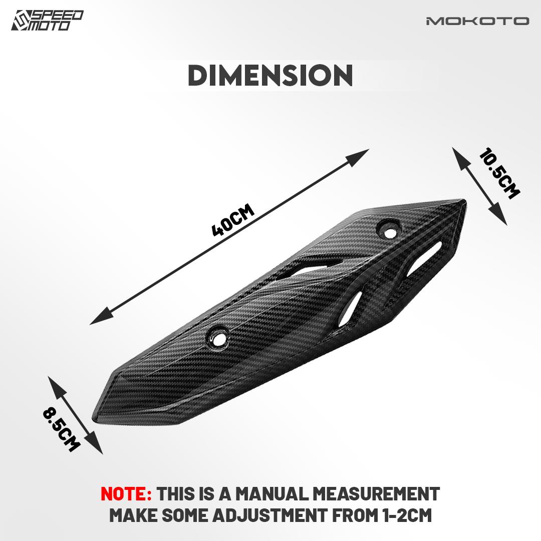 MOKOTO HONDA BEAT FI V3 MUFFLER COVER CARBON EXHAUST PIPE HEAT GUARD ...