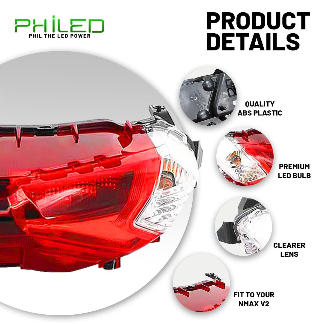 PHILED STOCK TAIL LIGHT FOR NMAX V2 ASSY PLUG AND PLAY FOR YAMAHA NMAX ...