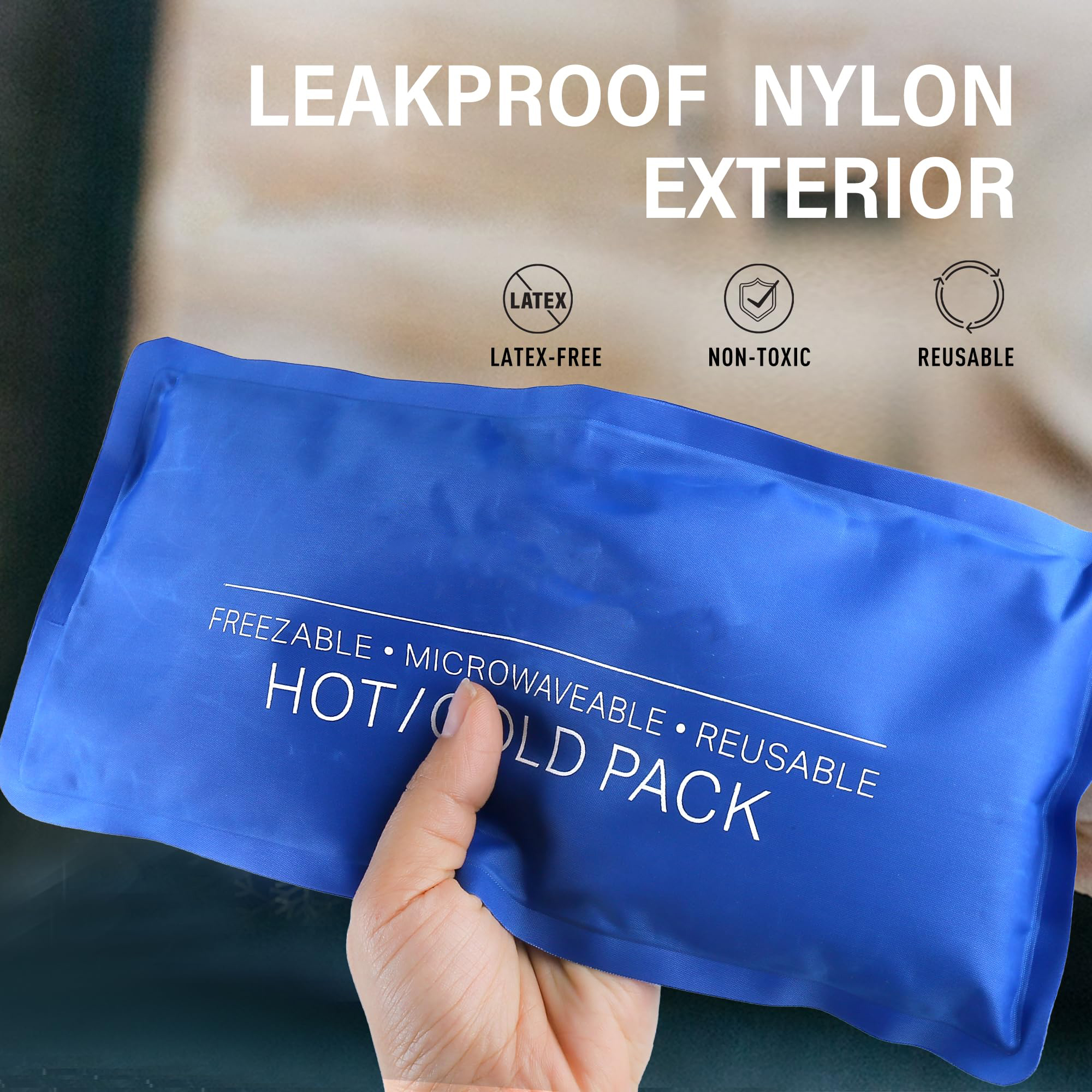 Reusable Hot Cold Pack Heating Cooling Gel Pad Great for Migraine ...