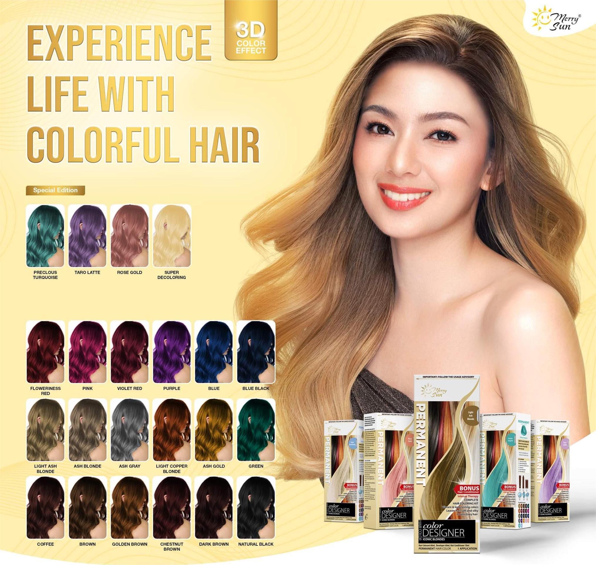 Merry Sun Permanent Hair Color (Flowriness red) | Shopee Philippines