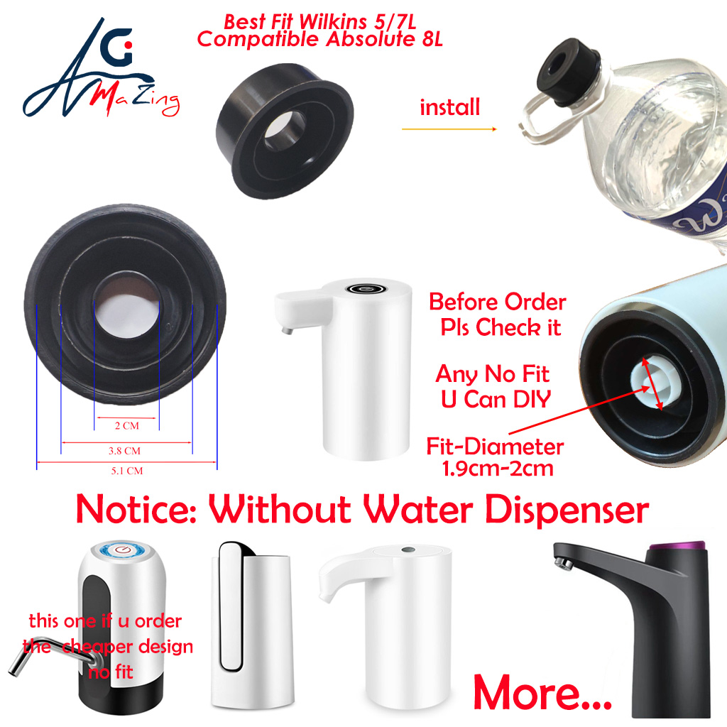 Water Dispenser Transfer Bottle Caps Best Fit 5L/7L Wilkins Reusable Water bottle Jug Cap ...