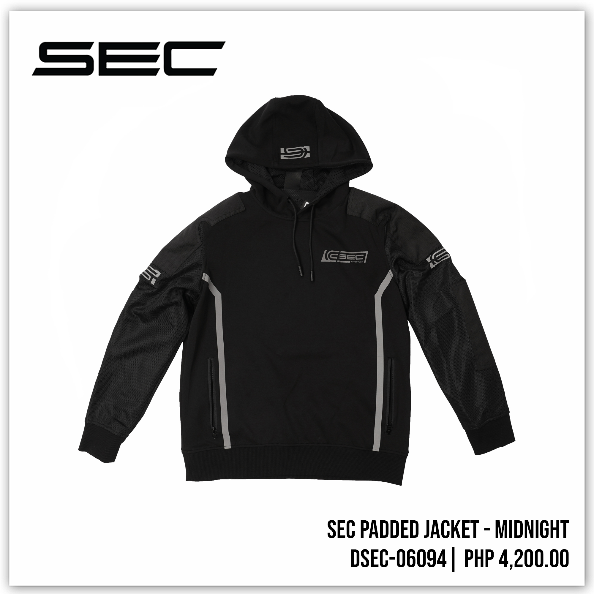 Sec Padded Jacket/Hoodie - Midnight (S-4XL | Male Size) | Shopee ...