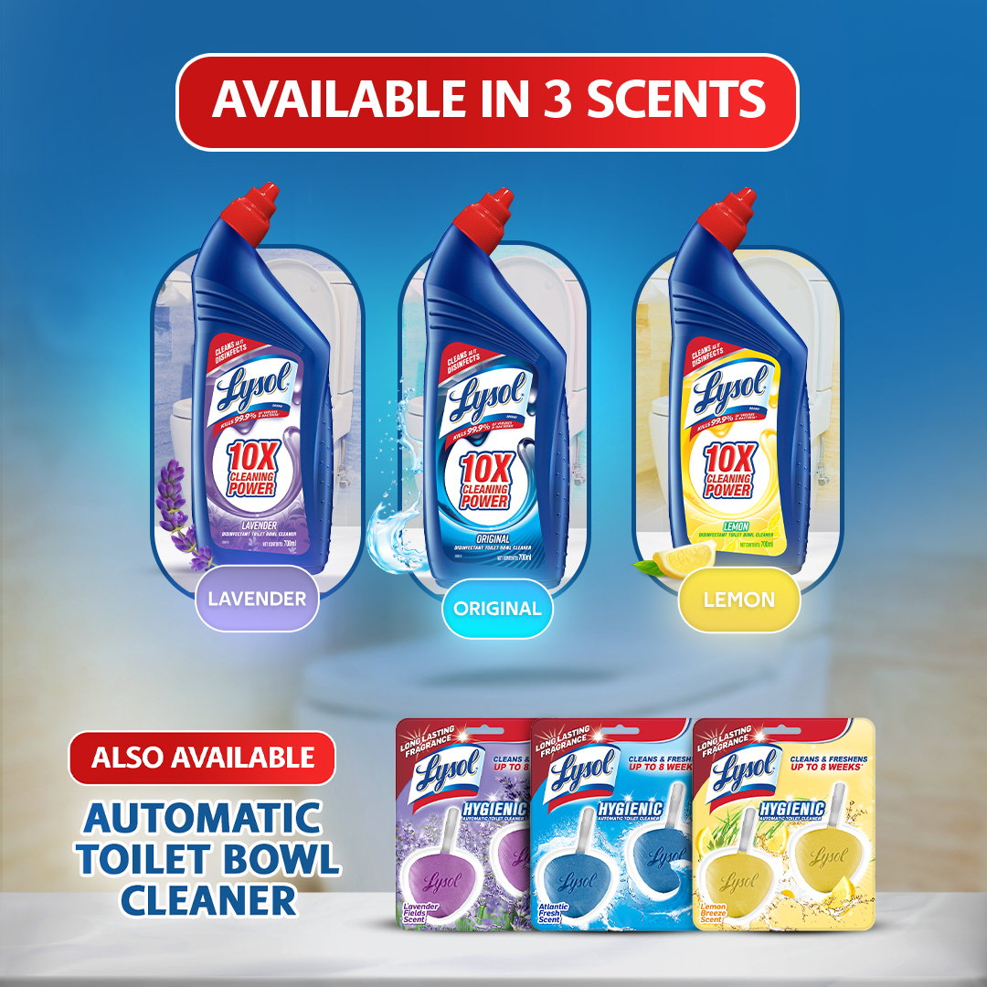 Lysol Antibacterial Toilet Bowl Cleaner Original 700 ml | Shopee ...