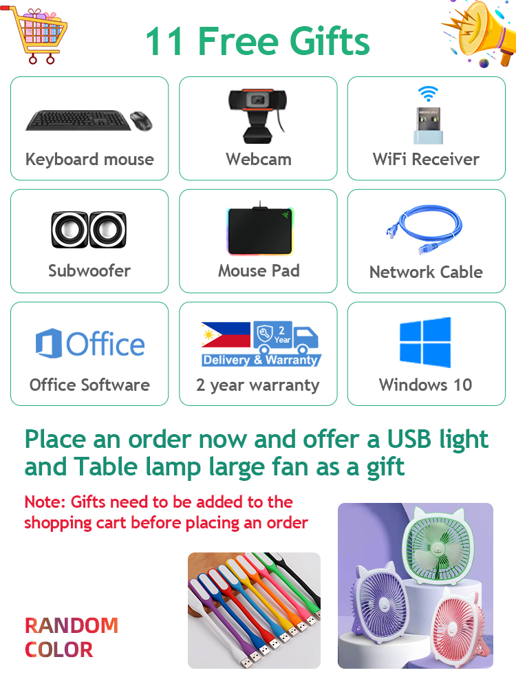 Computer set I7CPU SSD512G RAM16G Desktop Office Gaming PC Computers ...