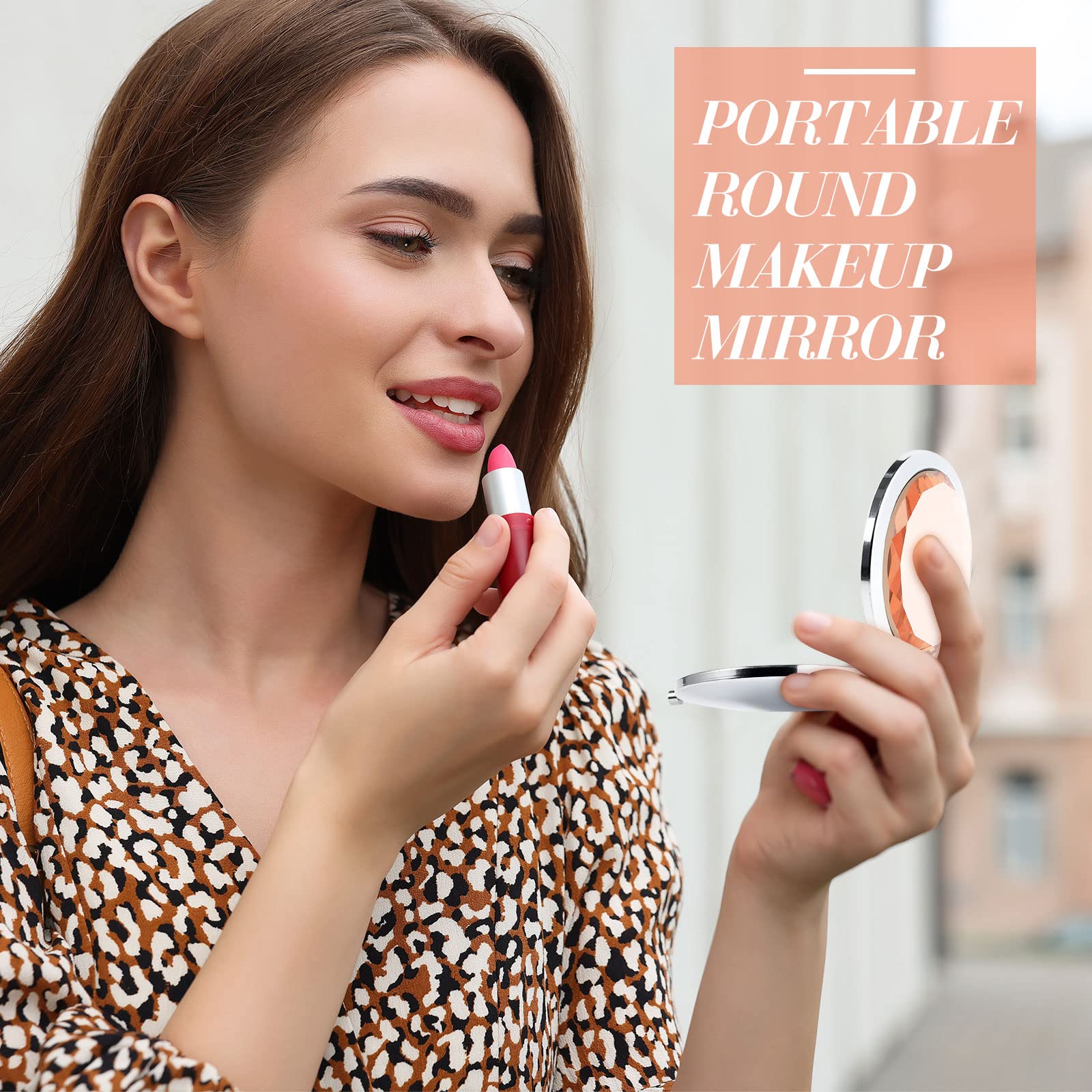 Makeup Compact Mirror Pocket Foldable Mirror Portable Round Foldable ...