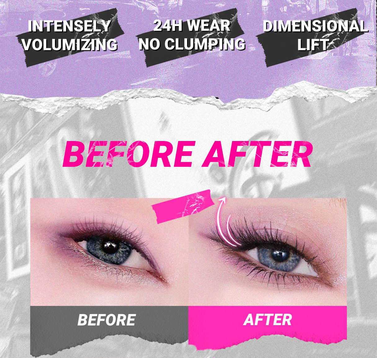 DAZZLE ME Lock and Pop Mascara | Waterproof Smudge Proof Long Lasting ...