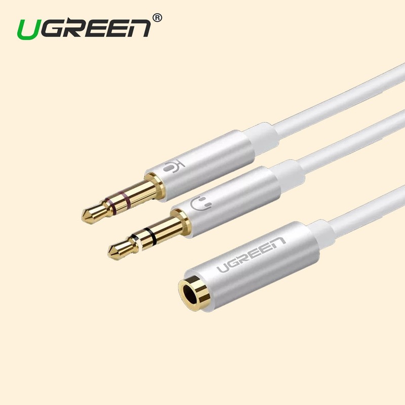UGREEN 3.5mm TRRS Female to 2 TRS Male AUX Audio Splitter Cable with ...