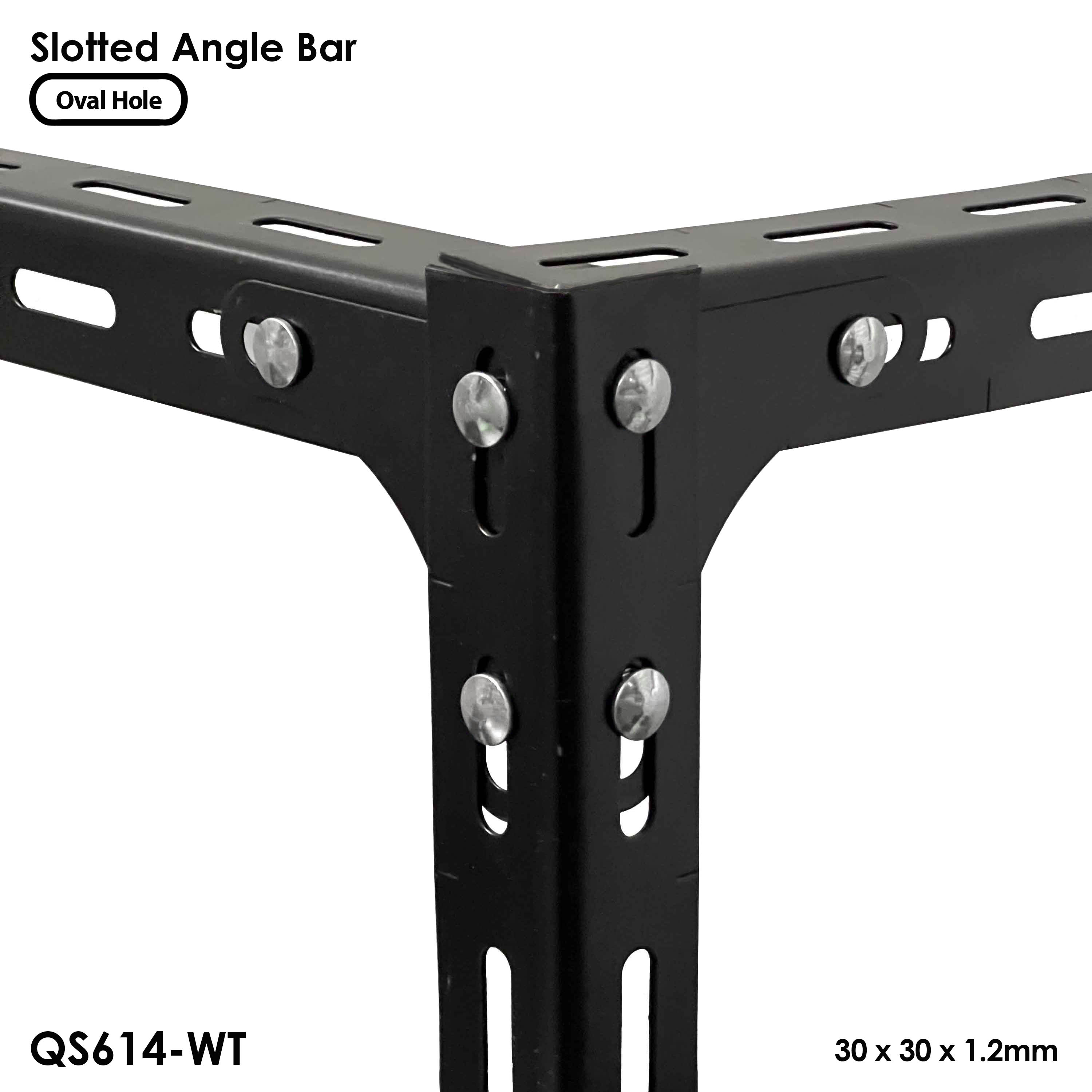 Oval Hole SLOTTED ANGLE BAR QS614 DIY Storage Shelving 30x30x1.2mm ...
