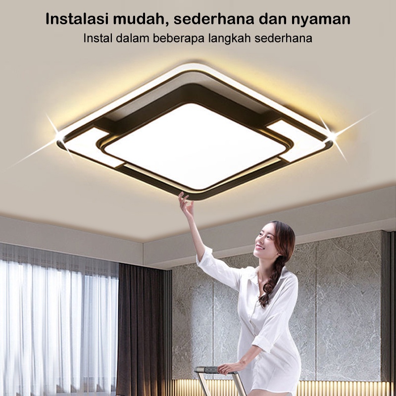 LED Tri color ceiling light Living room bedroom ceiling lights Remote ...