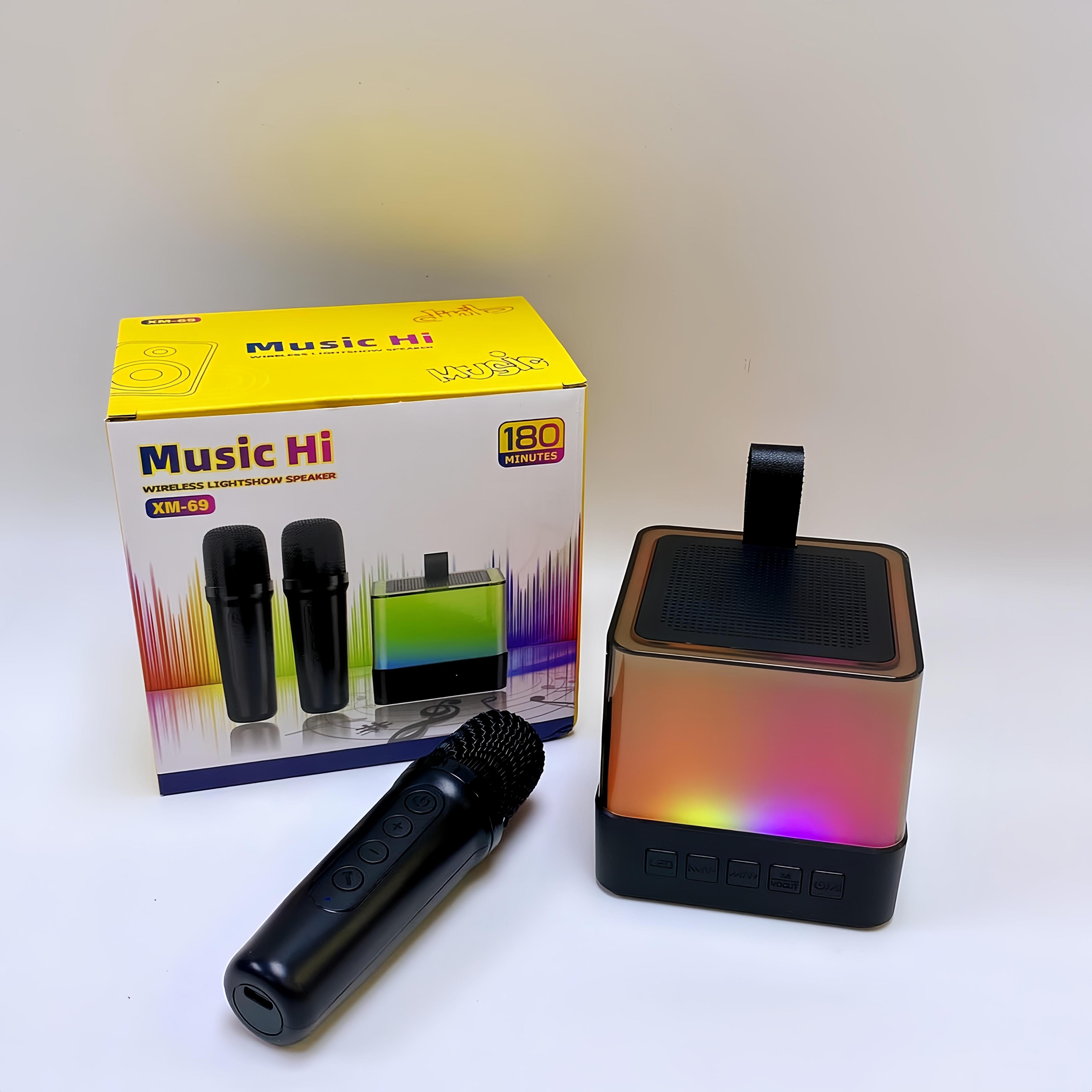 Zeus Mini Karaoke RGB LED Bluetooth Wireless Microphone Portable ...
