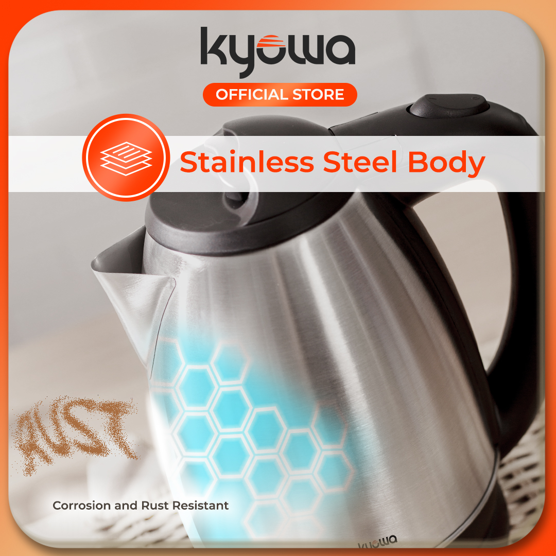 Kyowa Electric Stainless Steel Kettle 1.7L KW-1362 | Shopee Philippines