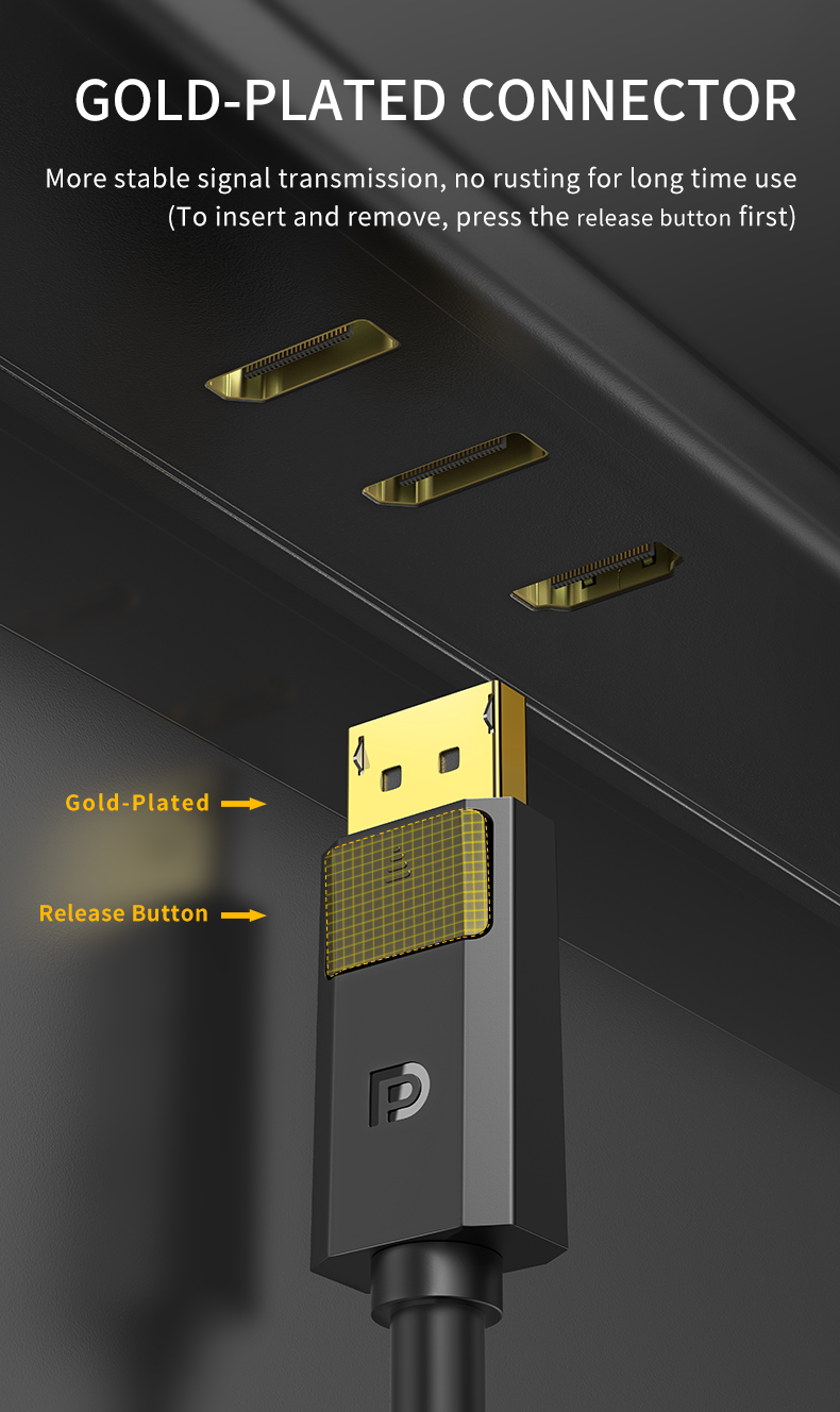 Jasoz 4K HD DisplayPort DP Male To Male Cable Display Port Cable 4K ...