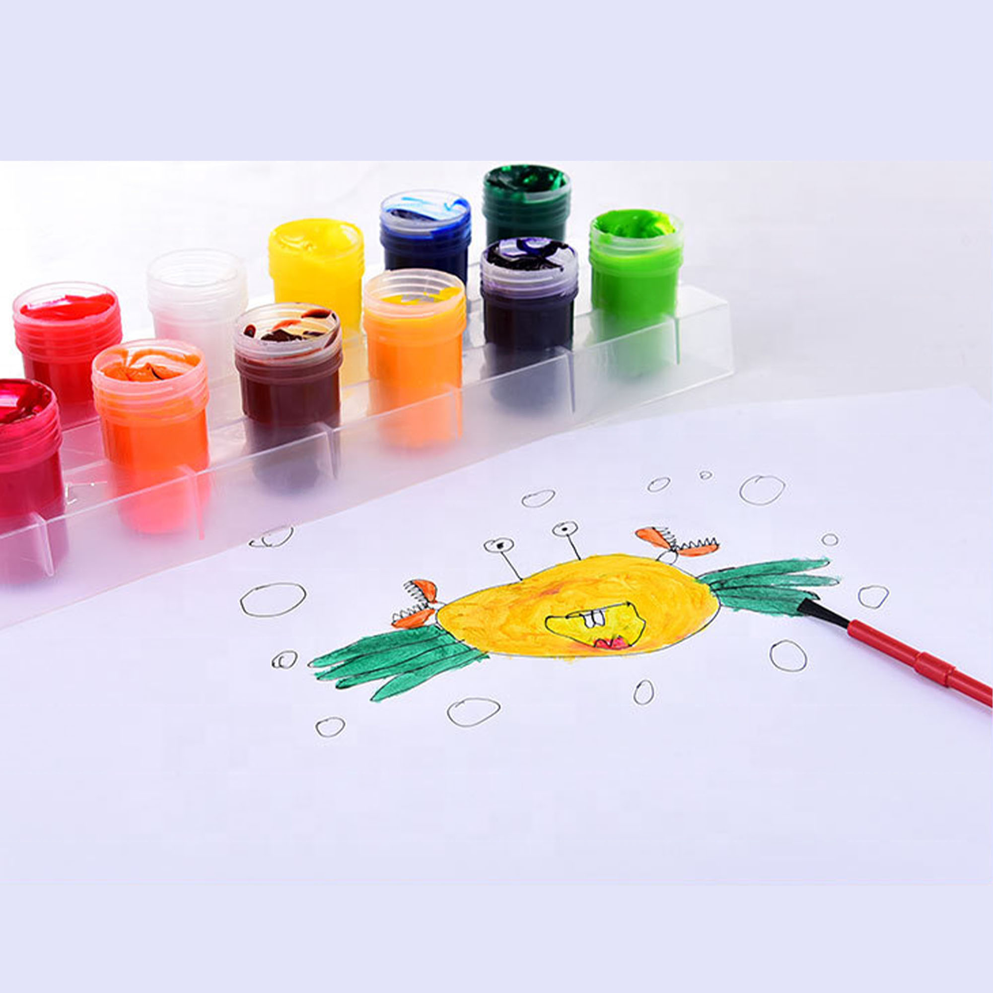 Washable Poster Paint Color Set of 6 with Paint Brush | Shopee Philippines