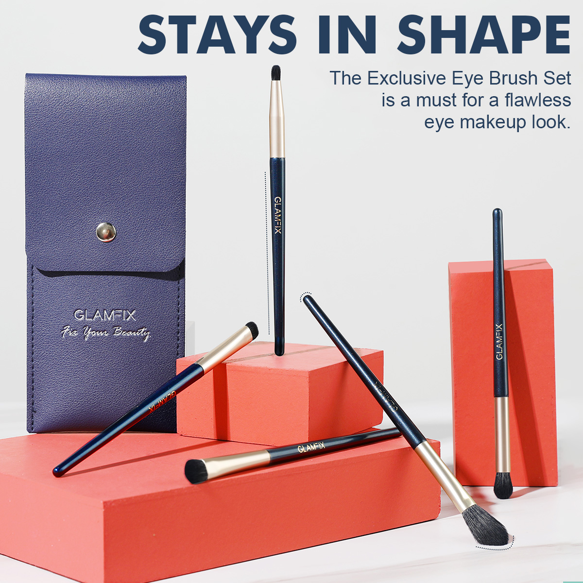 GLAMFIX Exclusive Eye Brush Set- Eye Brush Eye Makeup Brush Set Make up ...