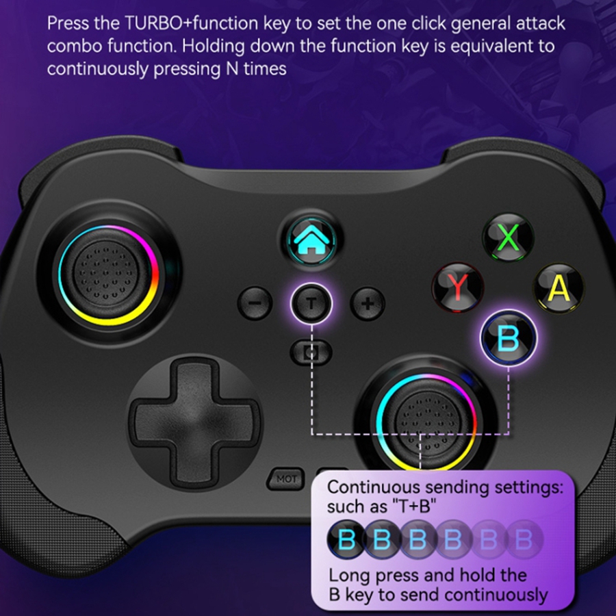 Ipega Z01 Rgb Colorful Light Wireless Gamepad Gaming Controller For ...