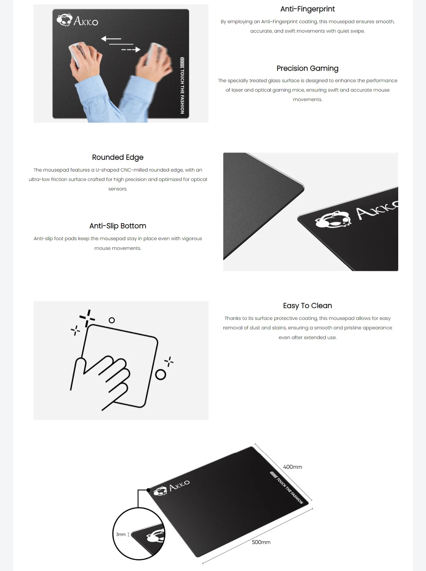 Akko Glass Gaming Mouse Pad (500x400mm) | Shopee Philippines