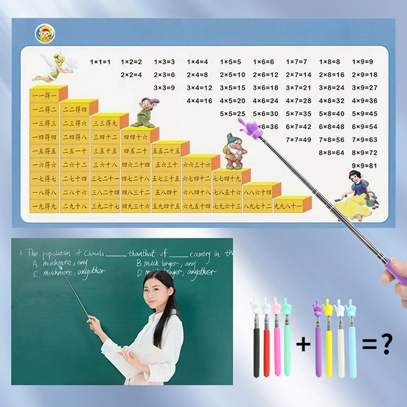 Telescopic Teachers Pointer Rod Finger Design Retractable Teaching ...