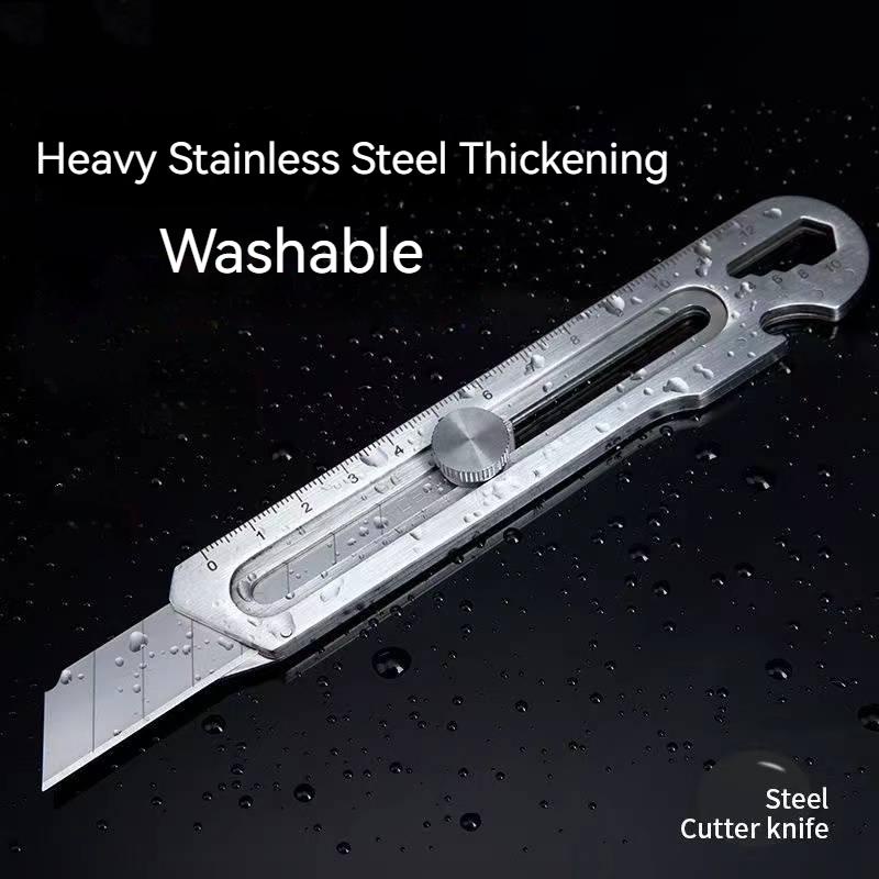 6 In 1 Heavy Duty 18cm Steel Multifunctional Utility Knife Retractable ...