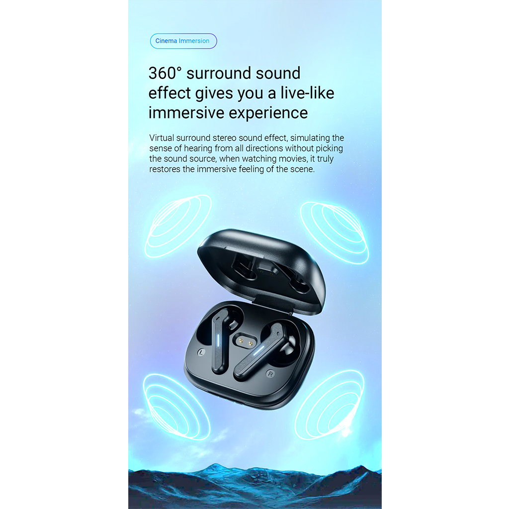 Awei T53 ANC Gaming Earbuds True Wireless Bluetooth V5.3 Earphone ...