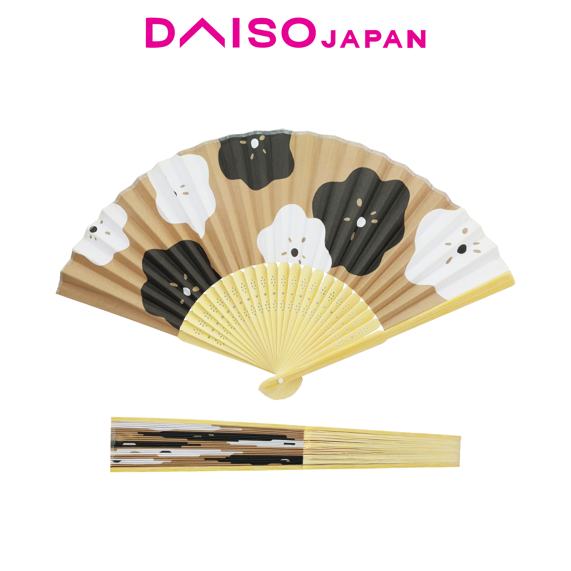 Daiso Folding Fan (21cm, Flowers) | Shopee Philippines