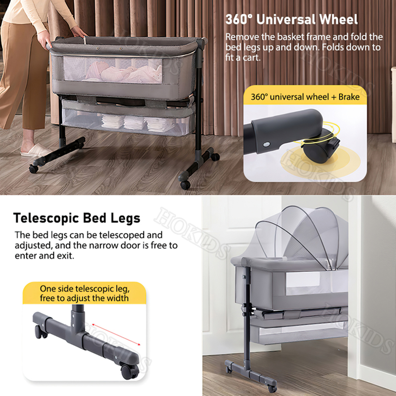 Rocker Crib Portable For Baby Co Sleeper Rocker Bassinet Cradle Mobile ...