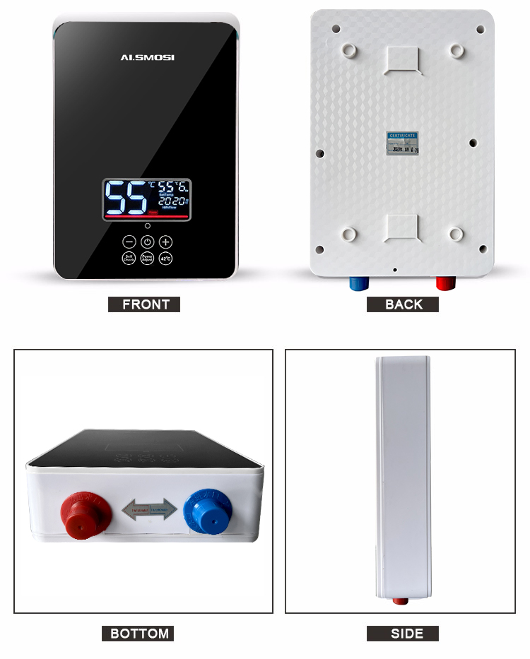 Water Heater Set 6000W Home Multi Point Shower heater 3 Seconds Quick ...