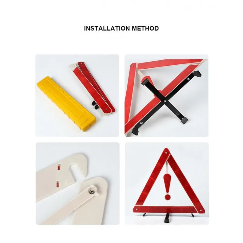 Triangle Sign Reflective Triangle Car Safety Warning Emergency Road ...