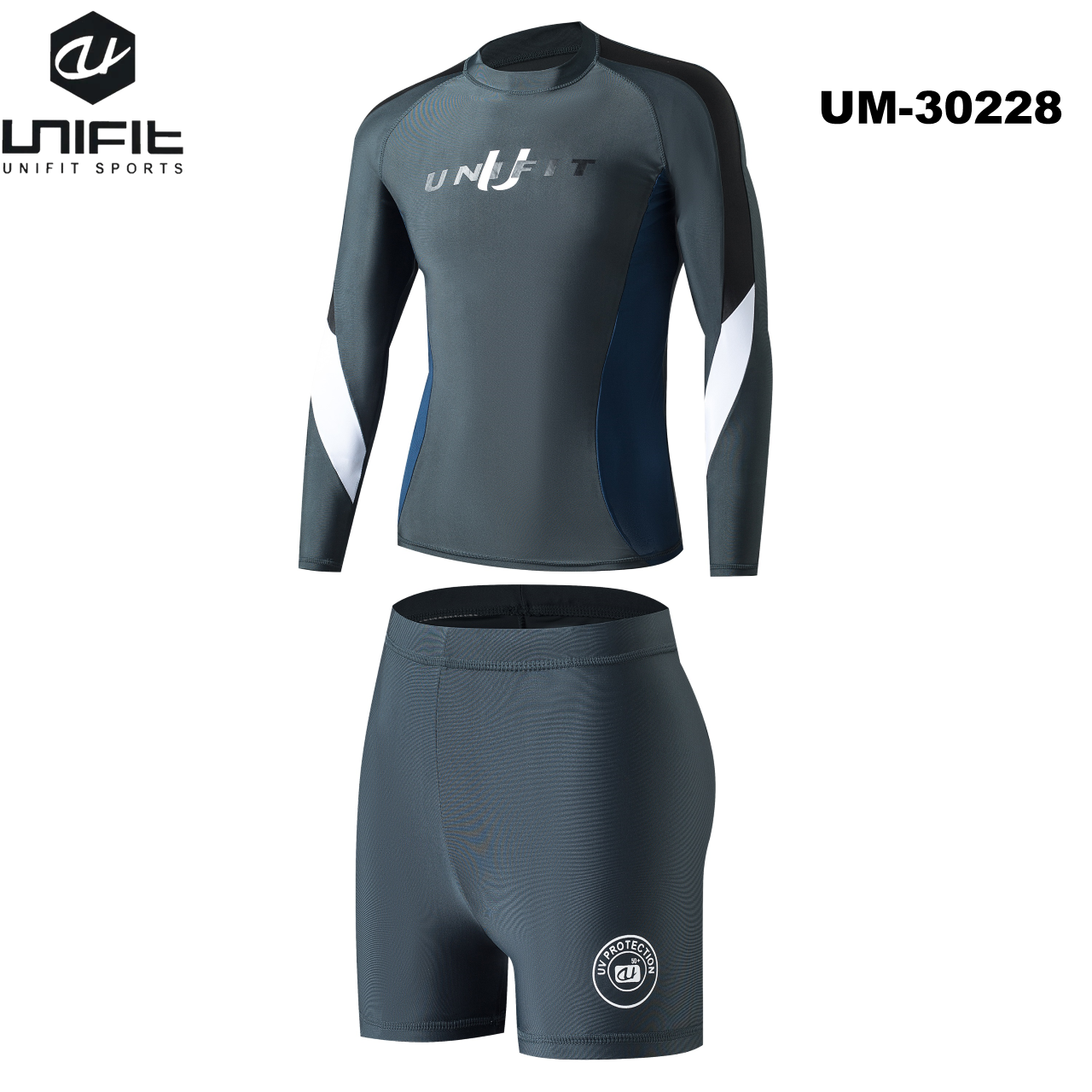 UNIFIT Men's Rash Guard Swimsuit Swimwear Dri-Fit Rush Guard Terno UM ...