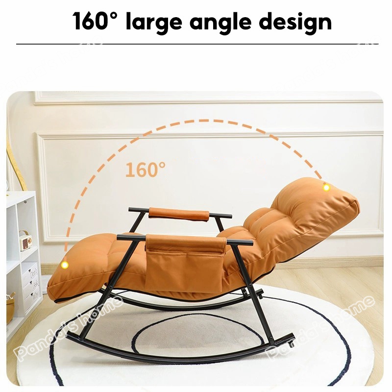 【Adjustable】Lazy Rocking Chair Leisure Reclining Chair Lazy Sofa Lounge ...
